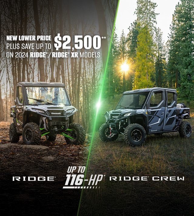 Kawasaki RIDGE® Family | Premium Sport Utility Side x Sides